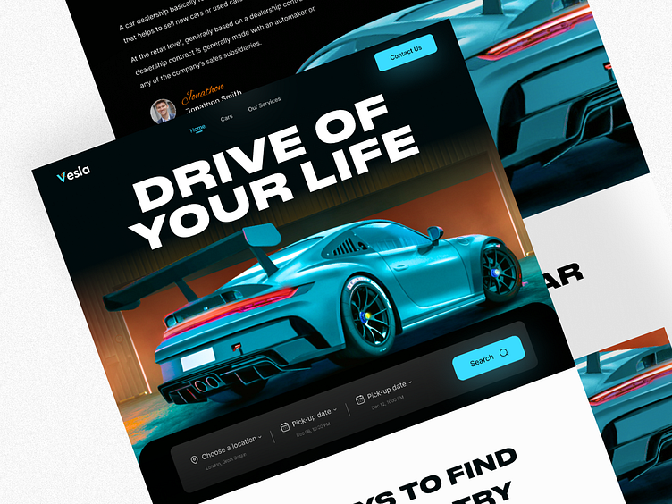 Supercar Shop Website by Awe UI/UX for Awe Design Studio on Dribbble