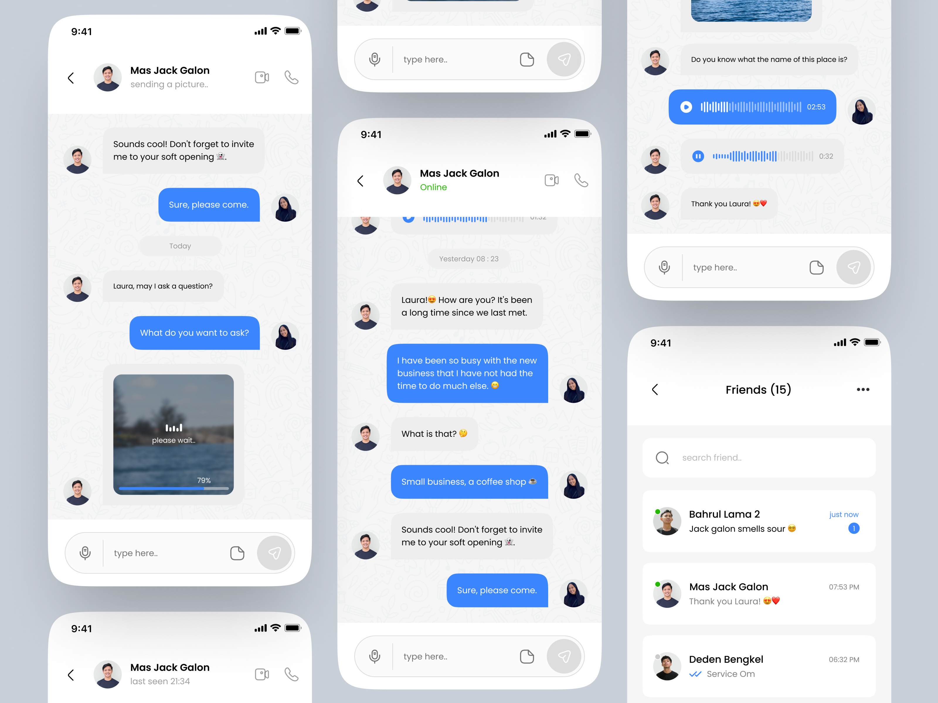 Mobile Chat App by Hayin Ananta on Dribbble