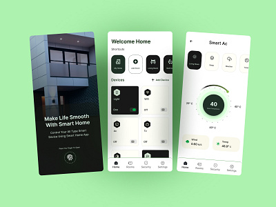 Smart Home App Design by Mohammad shakil on Dribbble