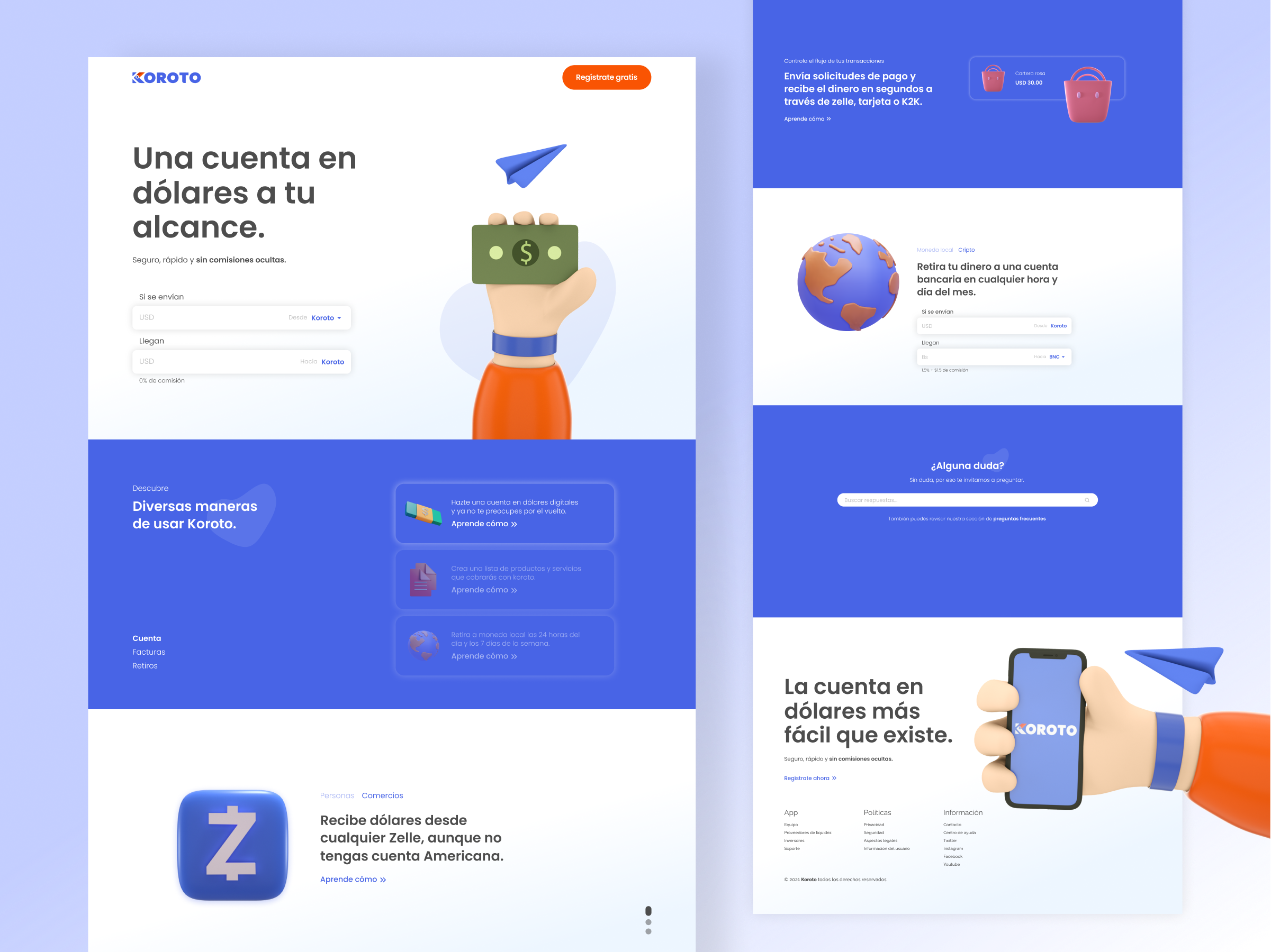 Koroto website by Efigenia Fernández on Dribbble