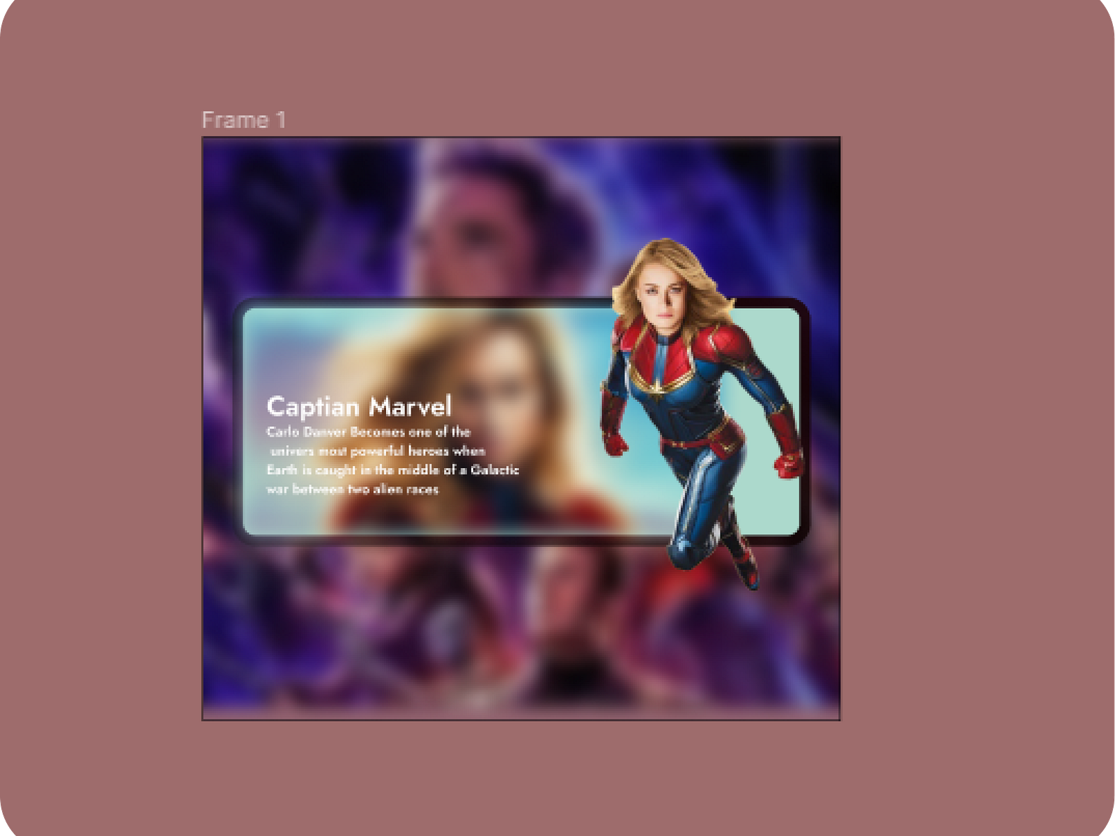 Captain Marvel Card by BHOJRAJ PADOLE on Dribbble
