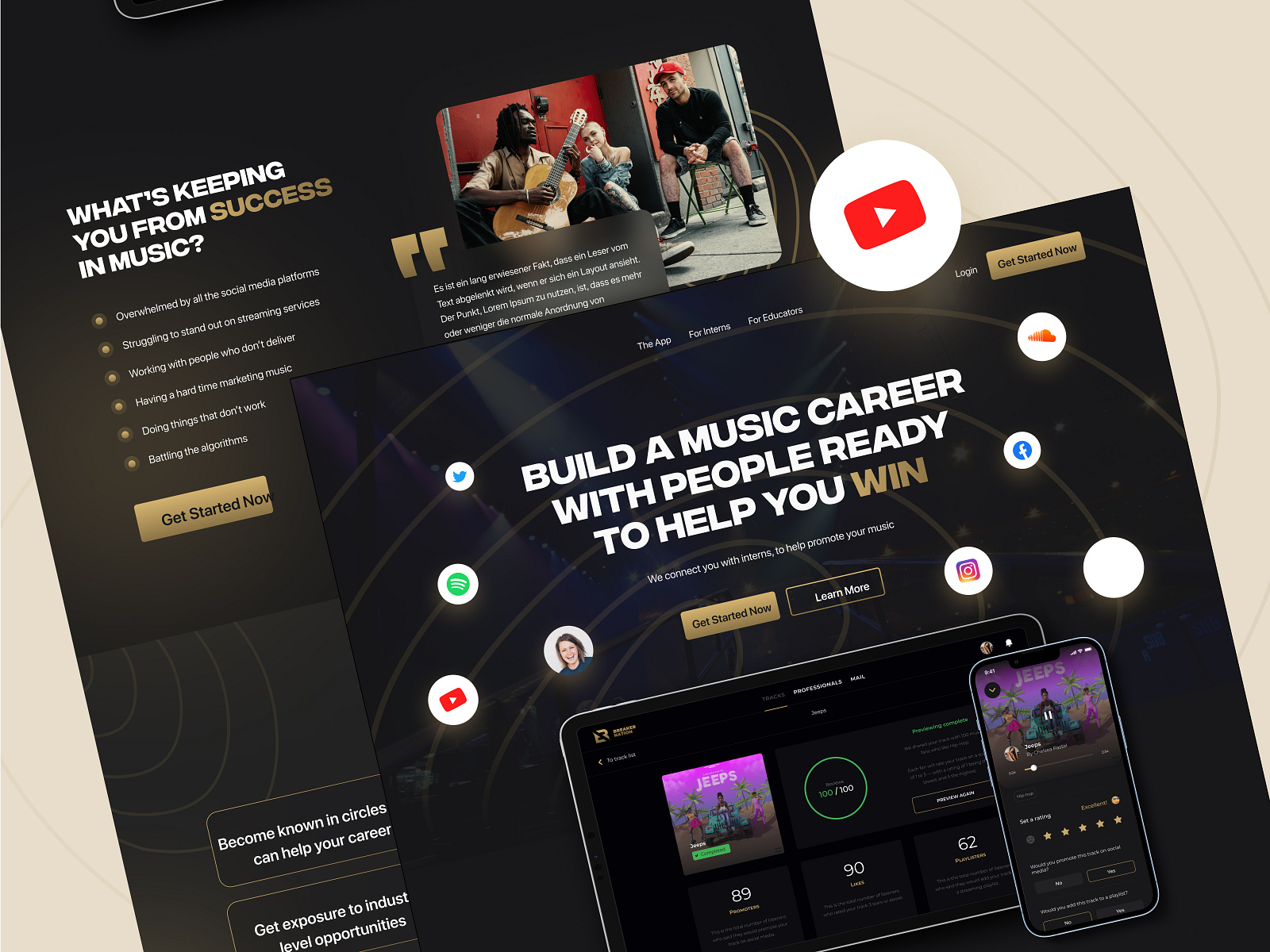 Music Website Design by Abdul Rehman on Dribbble
