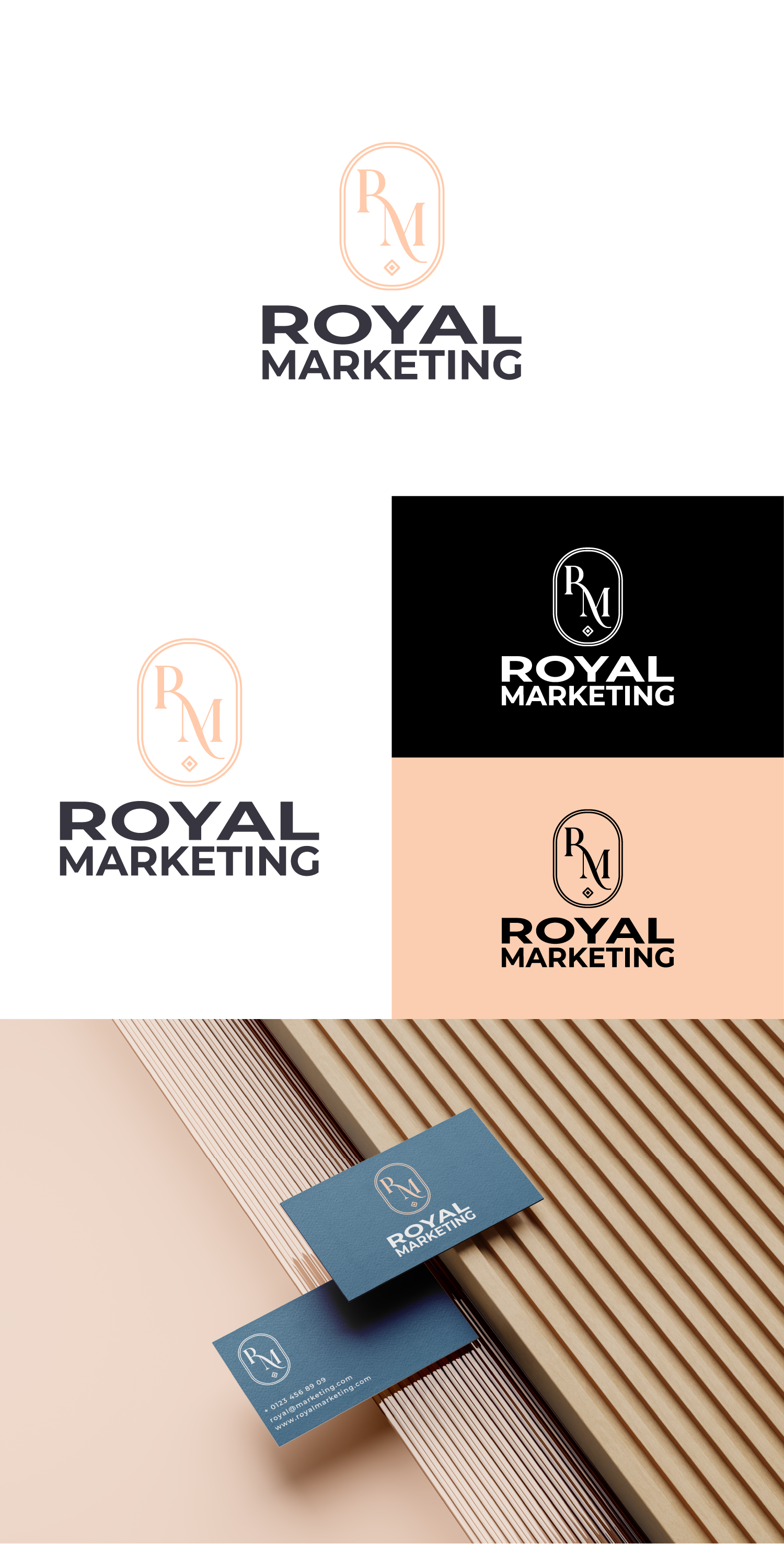 Logo for Royal Marketing by Vladislav on Dribbble