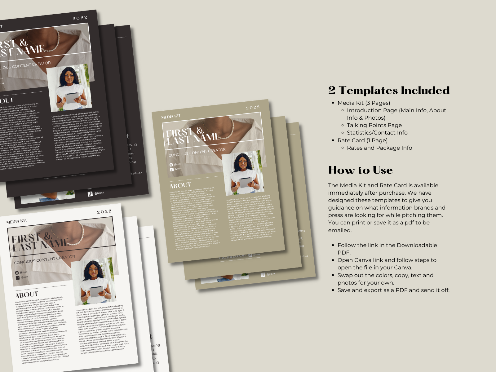 Conscious Creator Media Kit & Rate Card Templates by Groove Street on ...