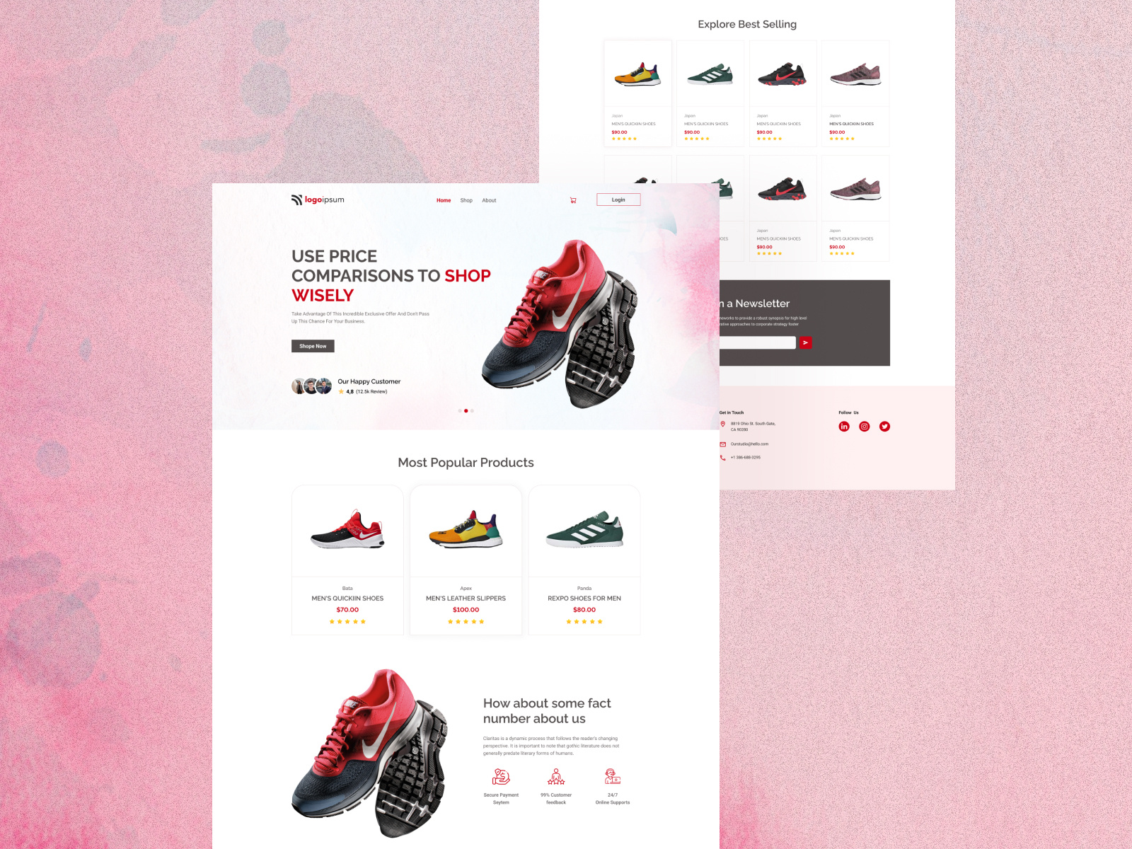 Shoe Shop UI Design by Md Mobashir Rahman Khan on Dribbble