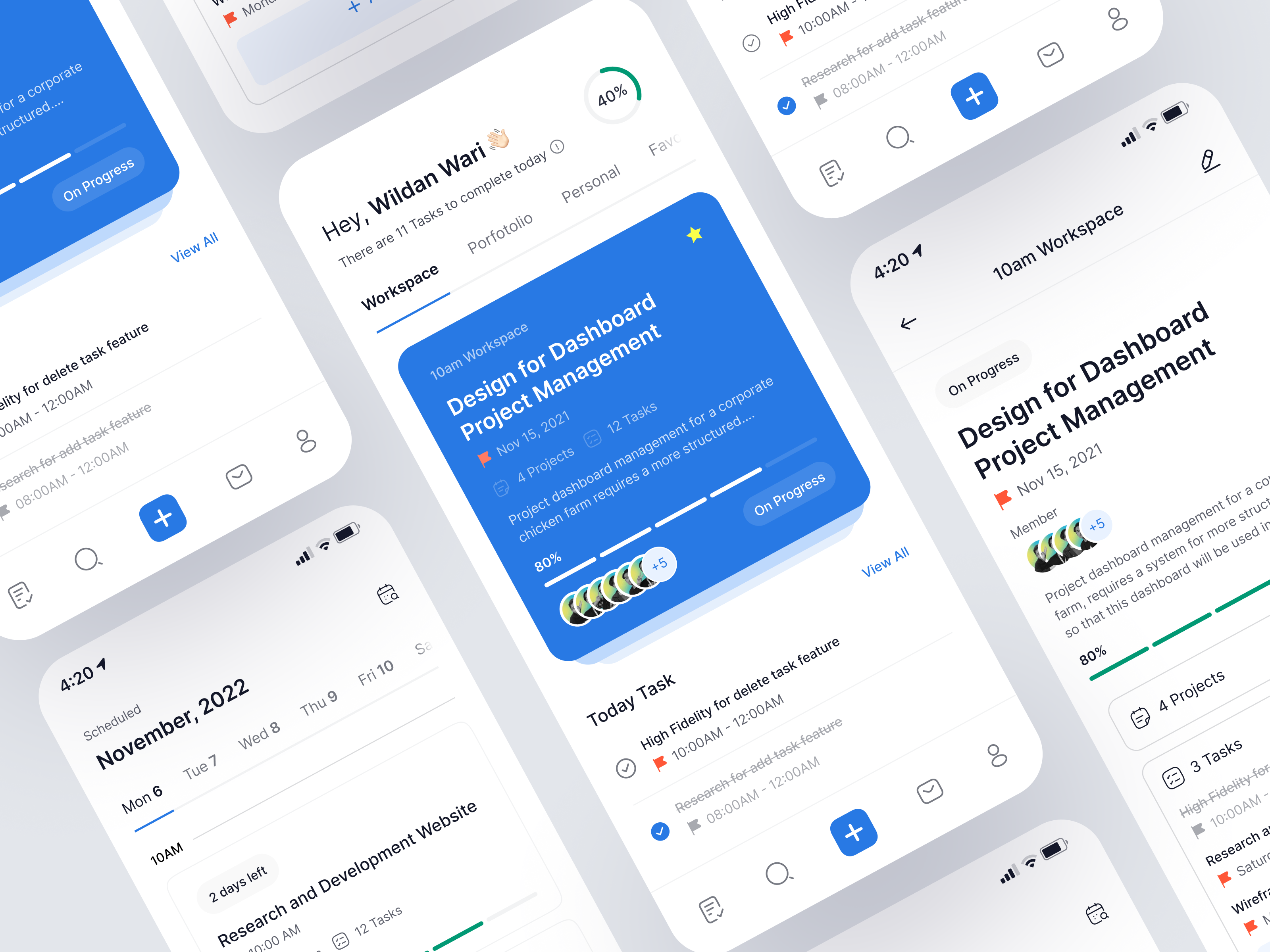 Plinplan - Task Management App by Onky for 10am Studio on Dribbble