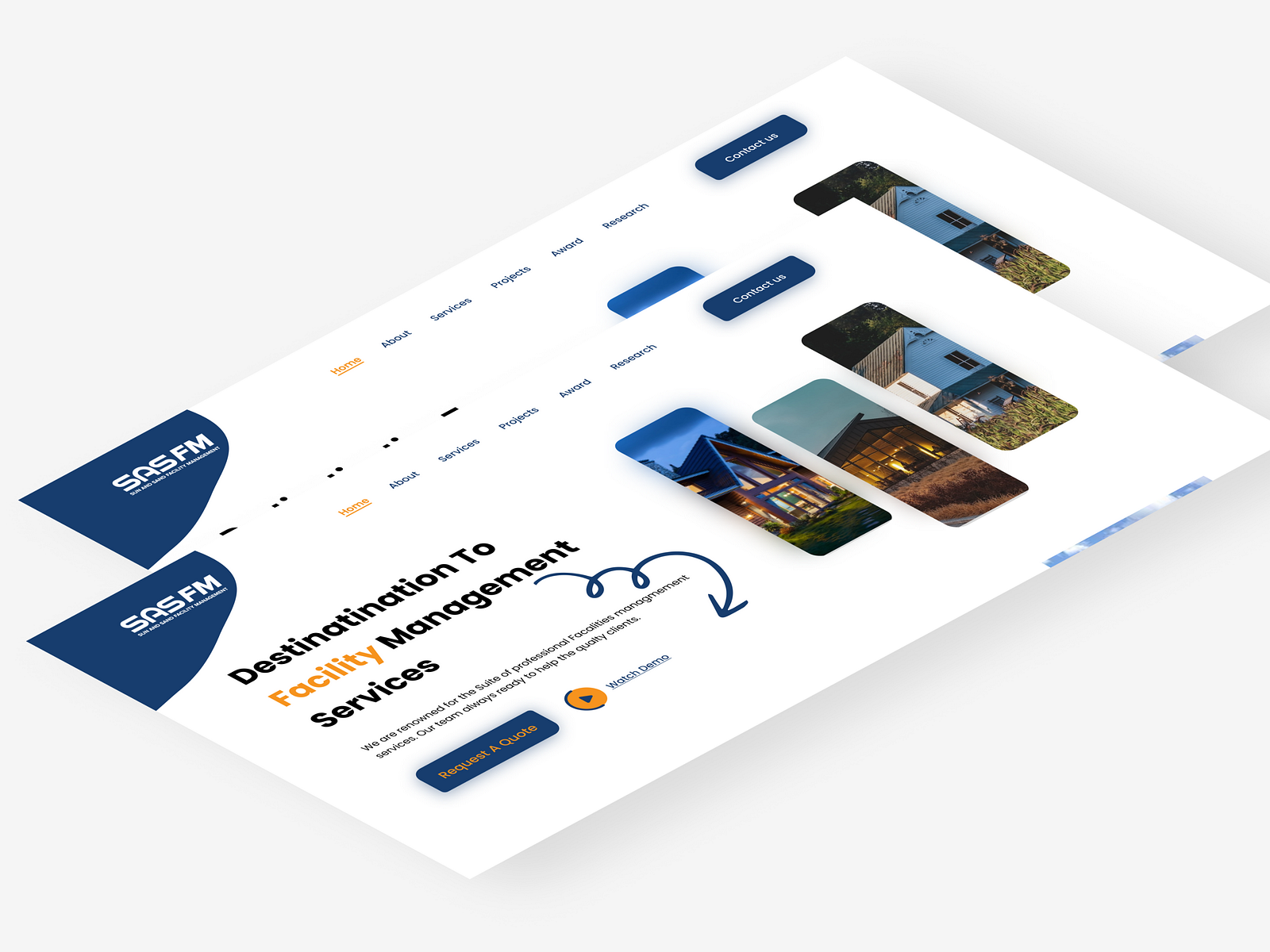 Facility Management Service Landing Page UI Design by Mian Bilal on ...