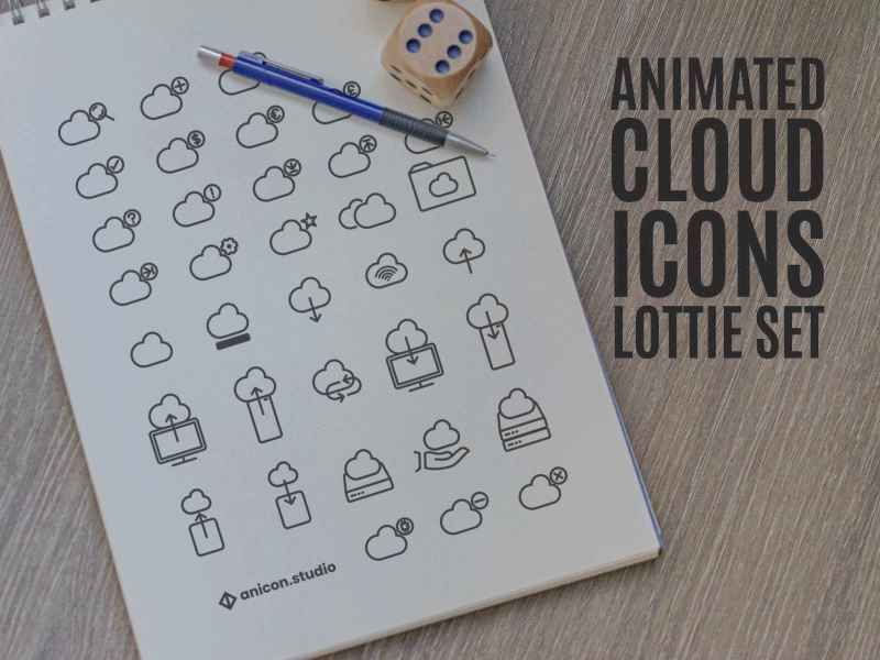 Cloud LOTTIE icons SET by Anicon Studio on Dribbble