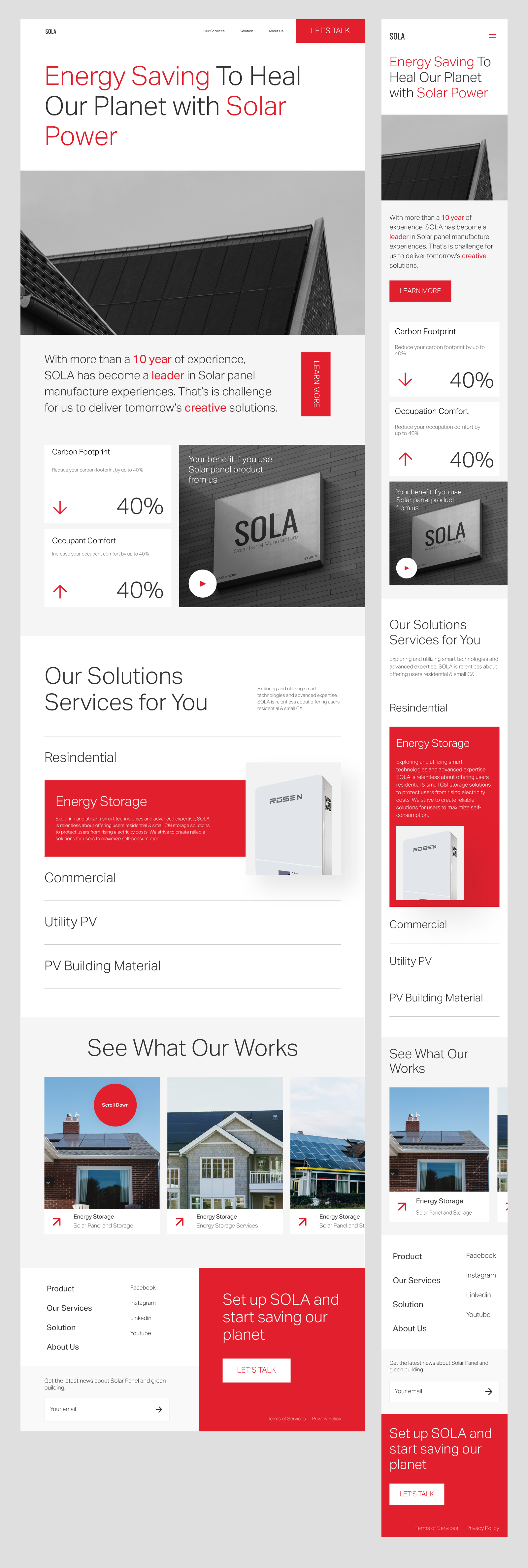 SOLA - Solar Panel Responsive Landing Page by Adhitya Putra for Hatypo ...