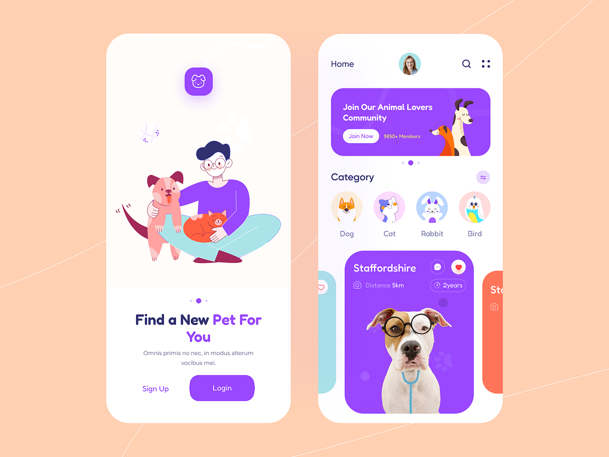 Pet App designs, themes, templates and downloadable graphic elements on ...