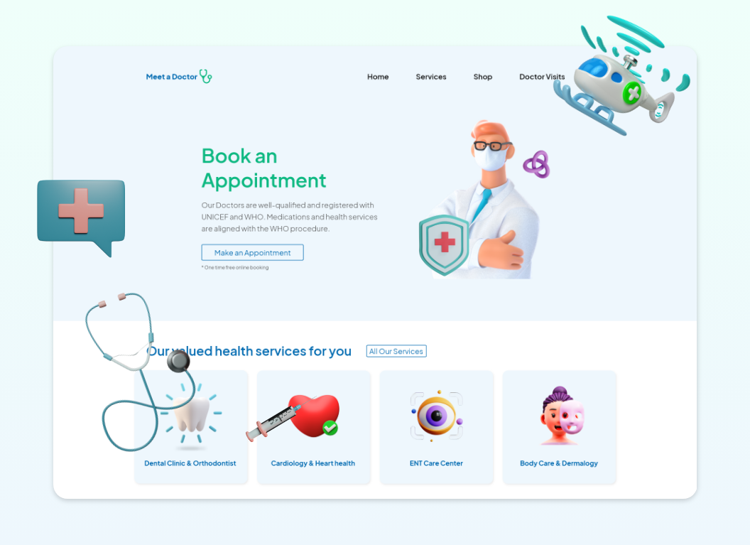 👨‍⚕️🩺 Doctor Appointment - Website / Landing Page by Dhanushka Perera ...