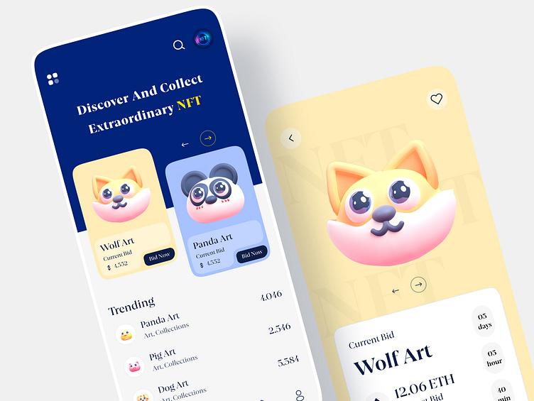 Nft Marketplace Mobile App By Oyasim Ahmed For Dude Shape On Dribbble