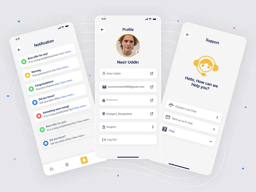 Notification Screen designs, themes, templates and downloadable graphic ...