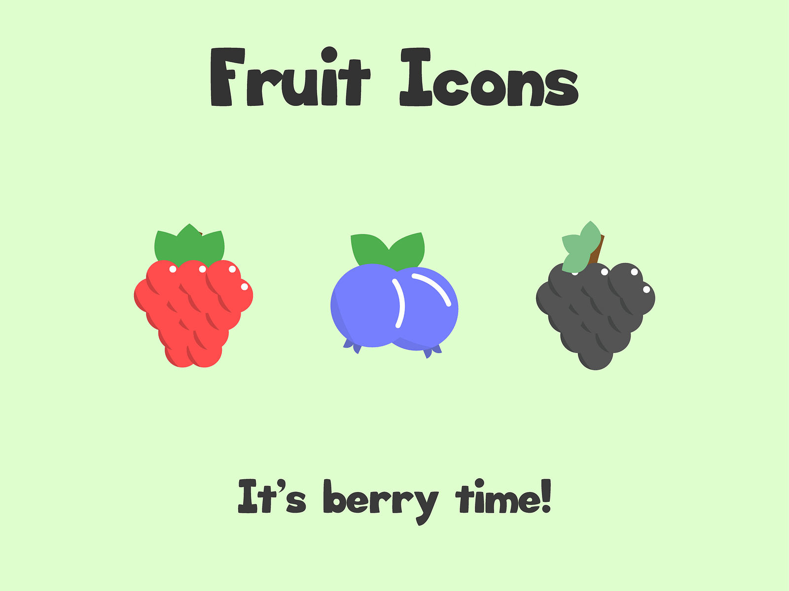 Flat Fruit Icons by Chikuwa Sensei on Dribbble