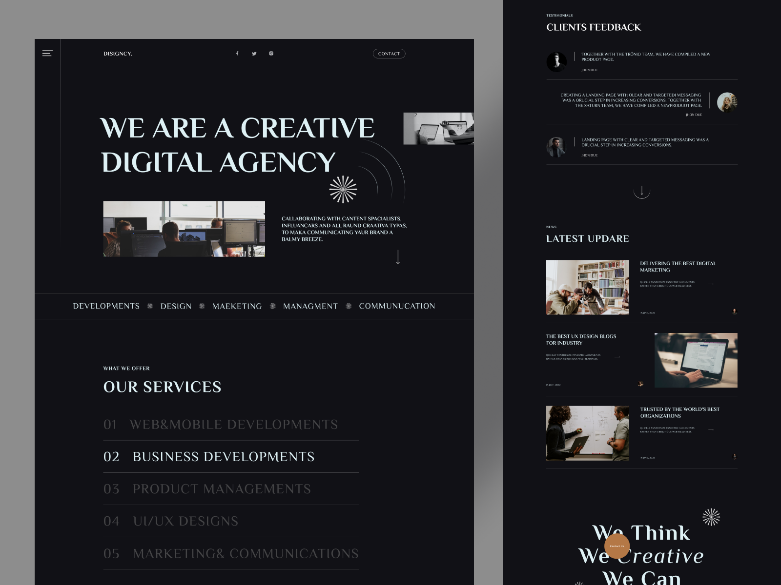 Creative Design Agency Website by mostafa sohag on Dribbble