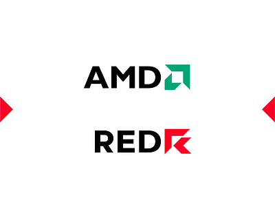 RED by AMD, computer & technology developer division logo design by ...