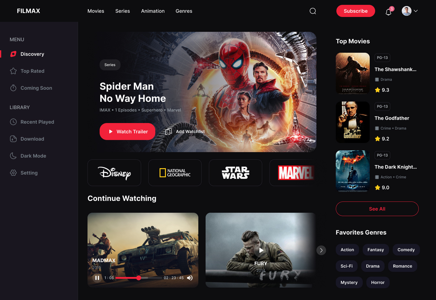 FilMAX | Movie/Film/Cinema/TV Template by IX Studio on Dribbble