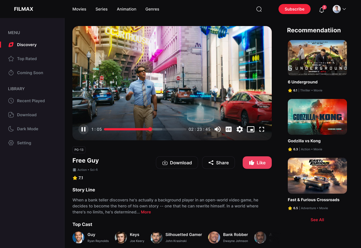 FilMAX | Movie/Film/Cinema/TV Template by IX Studio on Dribbble