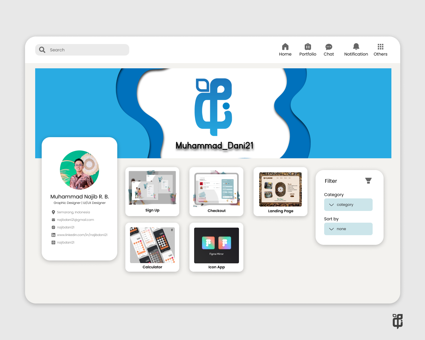 User Profile UI Design Challenge by Muhammad Najib RB on Dribbble