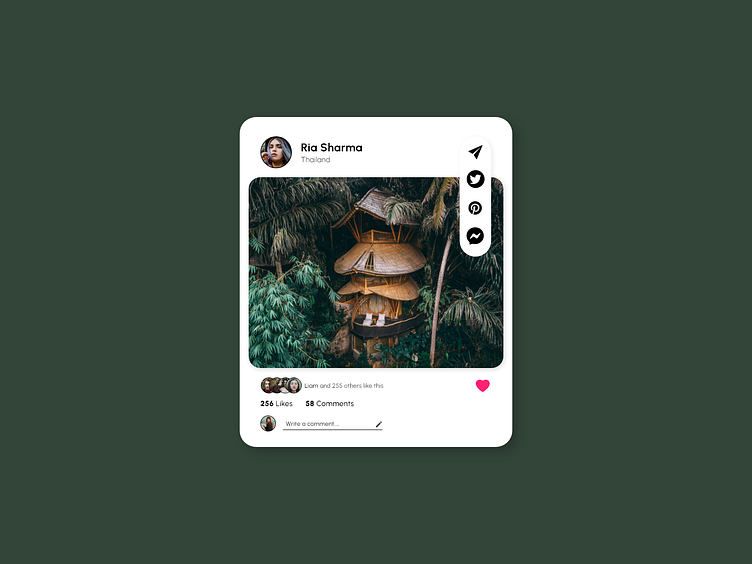 Social Media Post UI Design | Micro interaction by Lavanya Maddala on ...