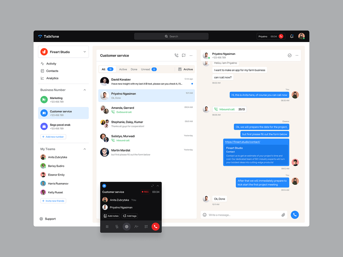 Bot management APP by Lorenzo Perniciaro for Fireart Studio on Dribbble