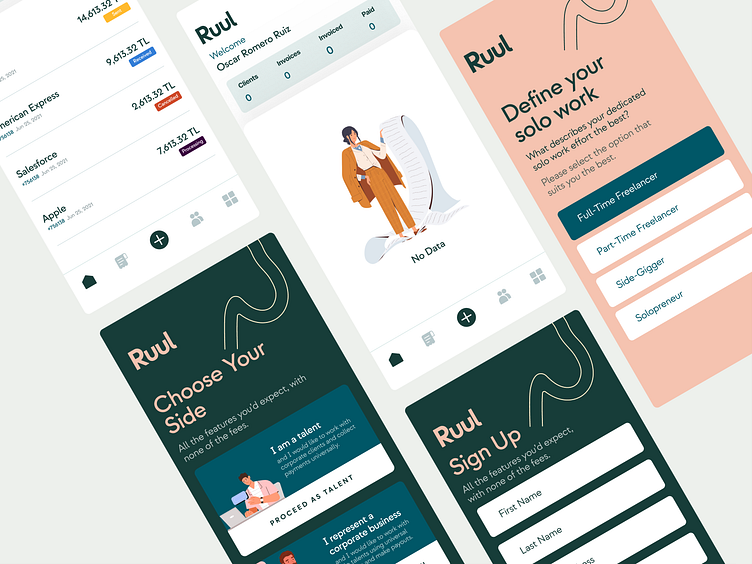 Ruul app invoice by Cüneyt ŞEN on Dribbble
