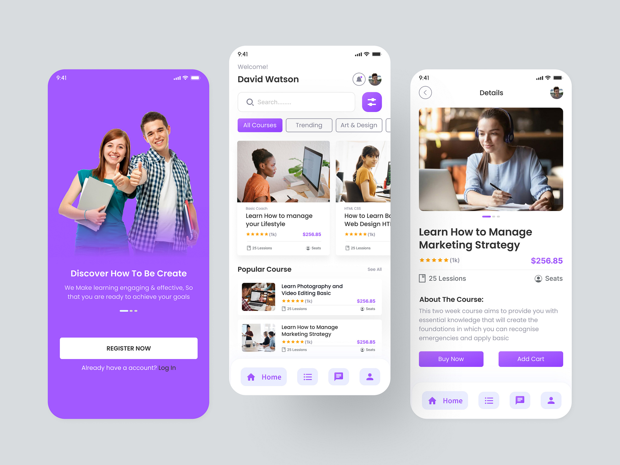E-Learning App Ui Design by Faysal Mahmud/ UI Designer💎 on Dribbble