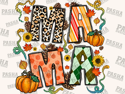 Fall Mama Png,Thankful Mama Sublimation Design by Pasha Design Studio ...