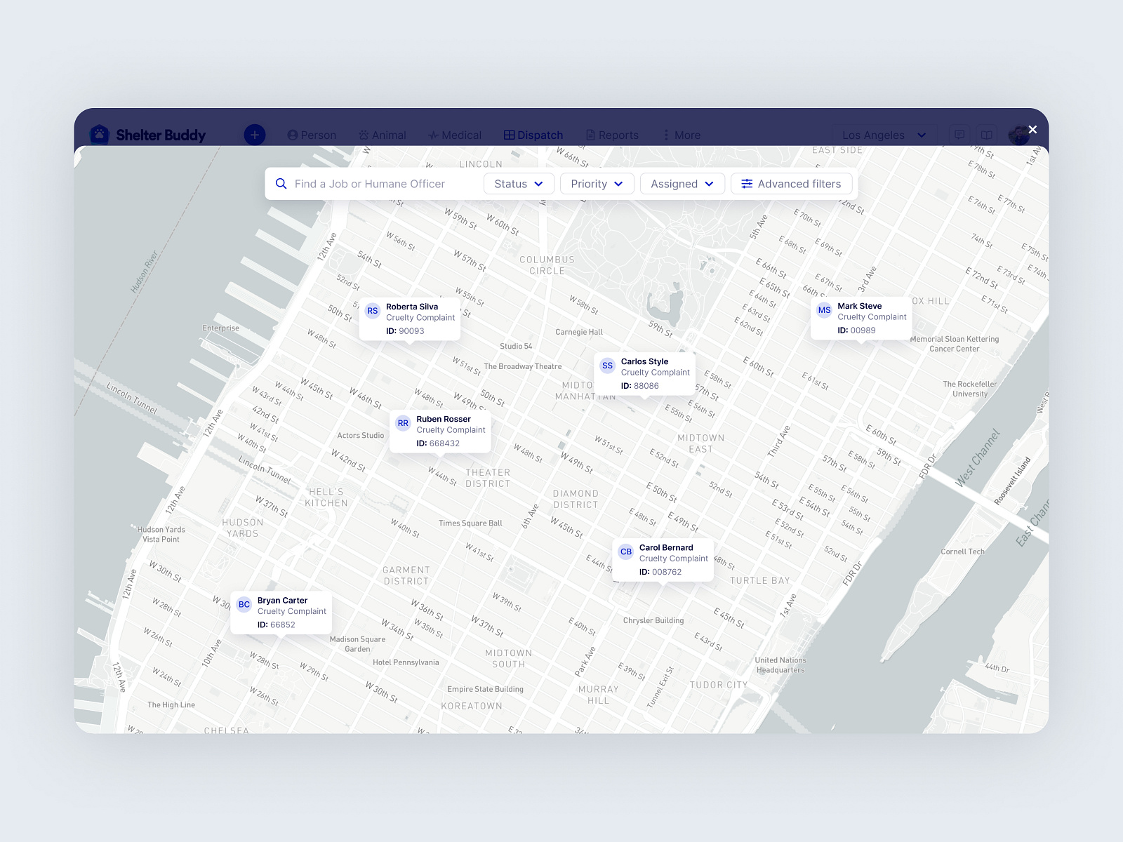 Shelter Buddy • Dispatch Map by DH Correa on Dribbble