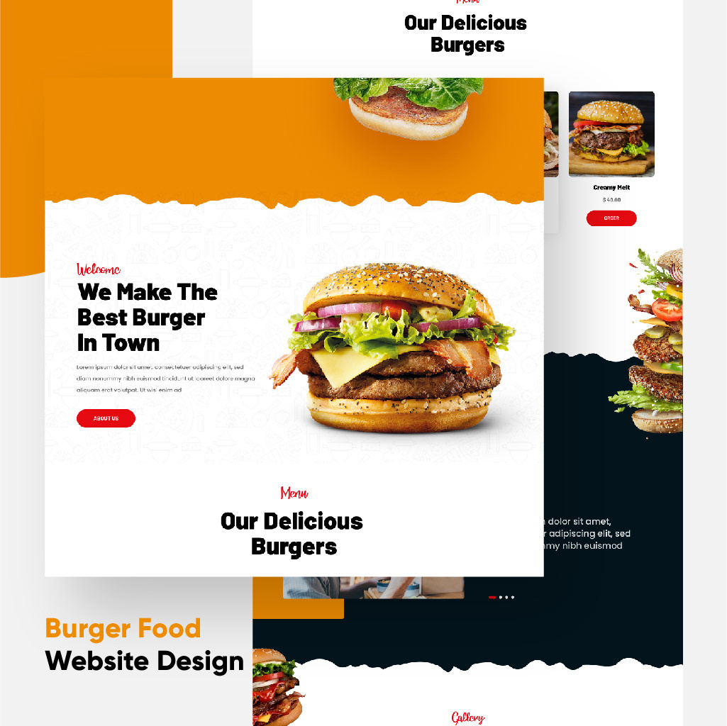 Burger Food Restaurants Website UI Design by Muhammad Saleem on Dribbble