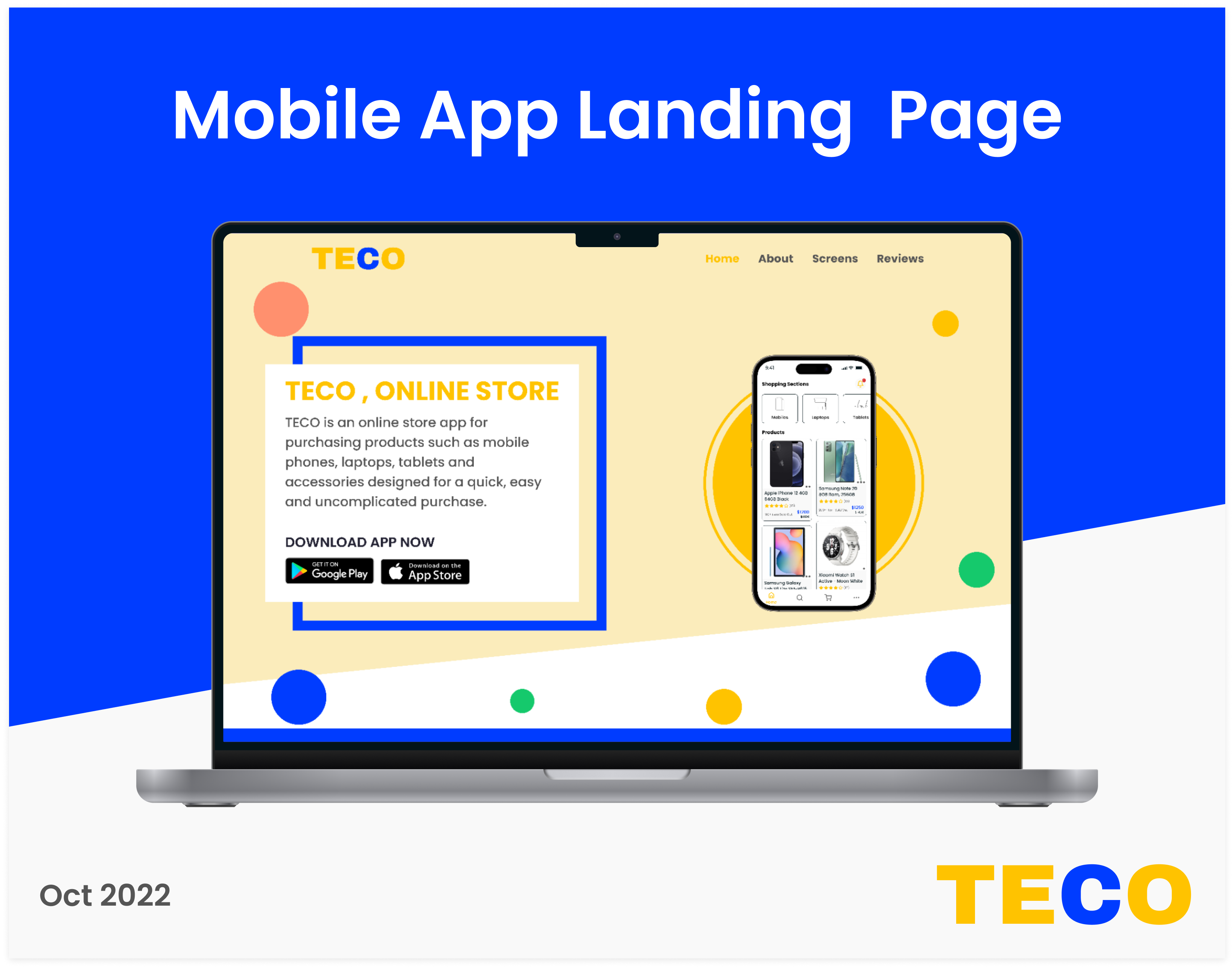 TECO | Mobile App Landing Page | 2022 by steven ayman on Dribbble