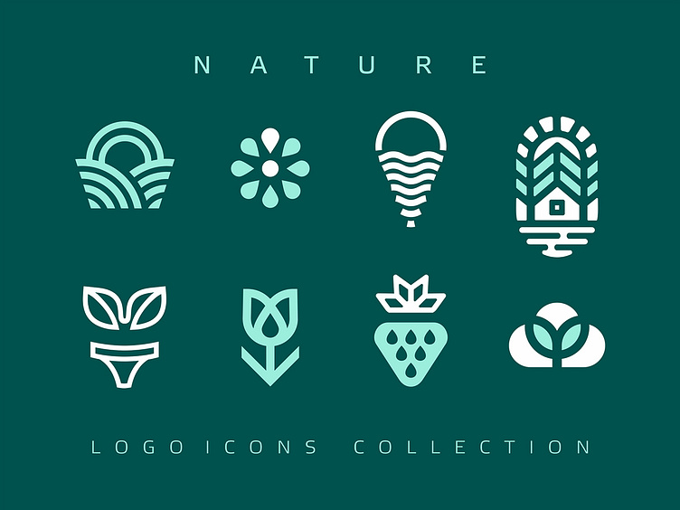 nature icons by Daria Mikita ⭐ on Dribbble