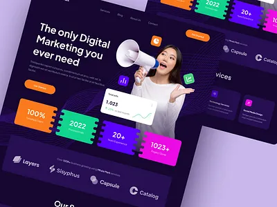 Digital Marketing UI Design designs, themes, templates and downloadable ...