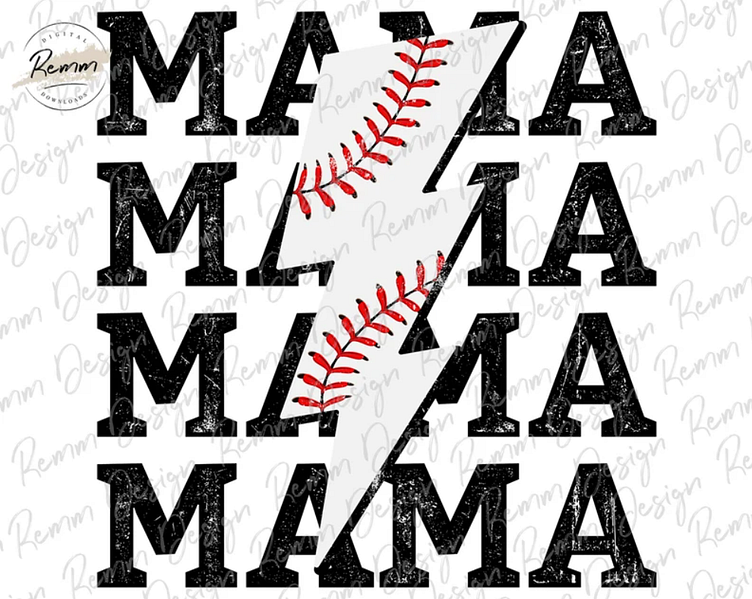 Baseball MAMA Png, Game Day Mom Bolt Png by Remm Design on Dribbble