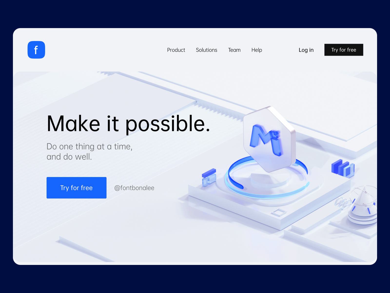 3D Web Design by Fontbona on Dribbble