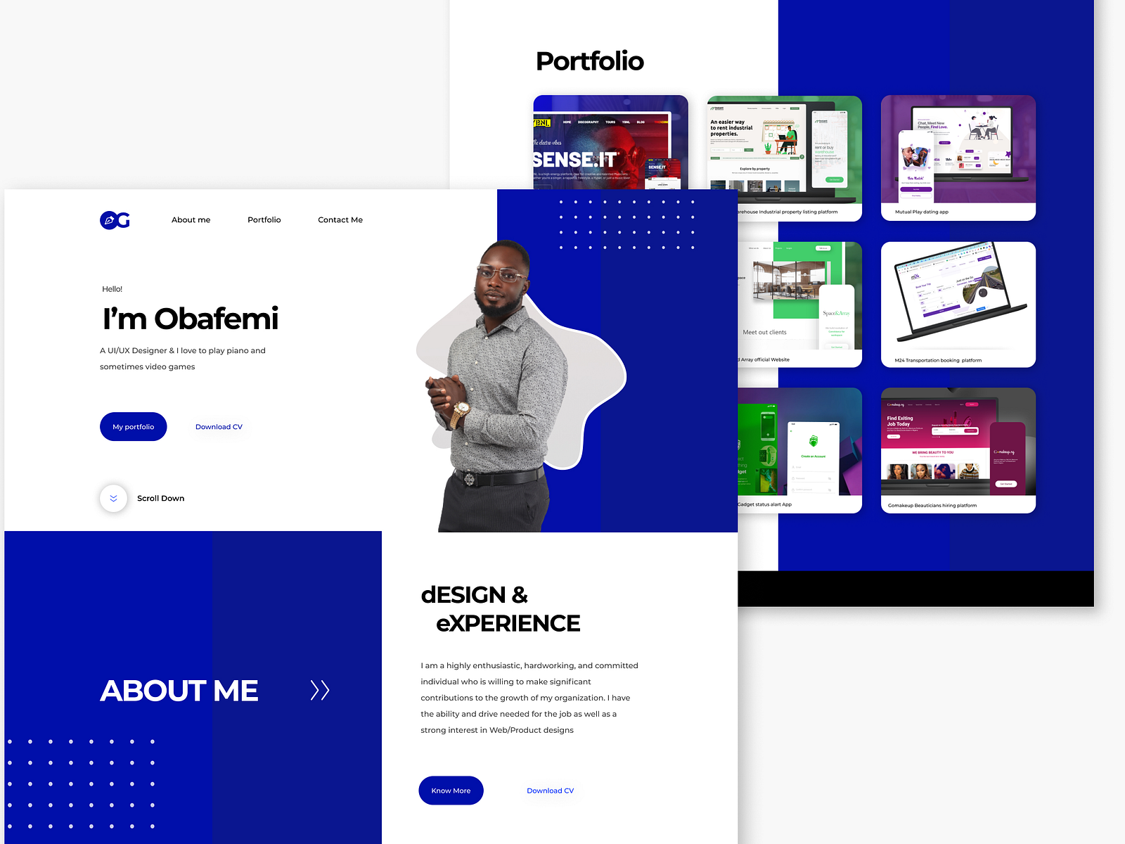 My Portfolio Design by George Obafemi Samuel on Dribbble