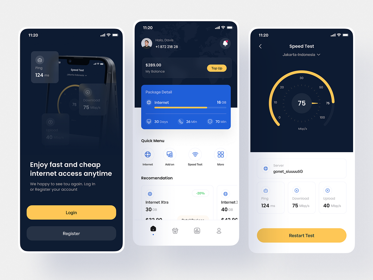 Internet Provider - UI Kit by Arip on Dribbble