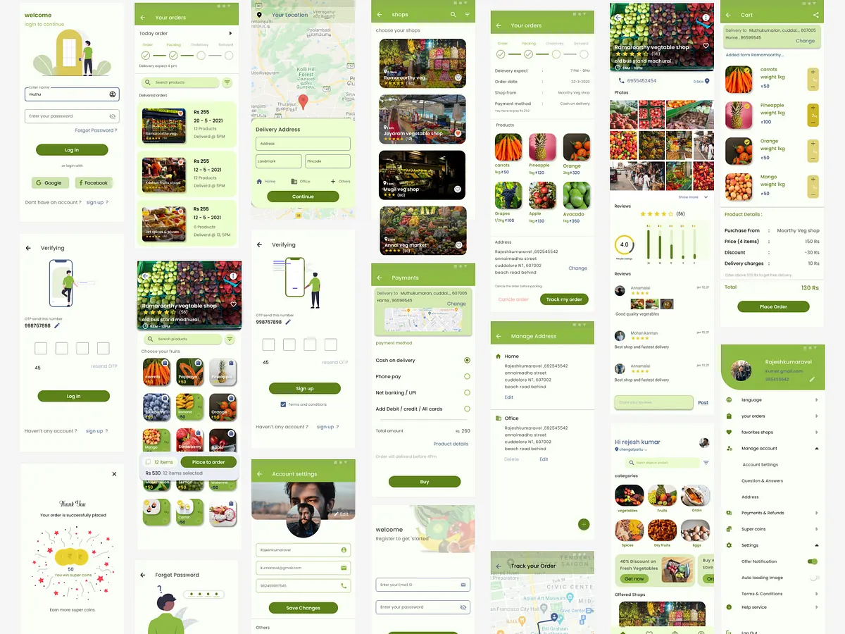 Vegetables App designs, themes, templates and downloadable graphic ...