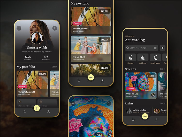Artepy – community for artists. Mobile app by Alexandr Well for Upwell on Dribbble