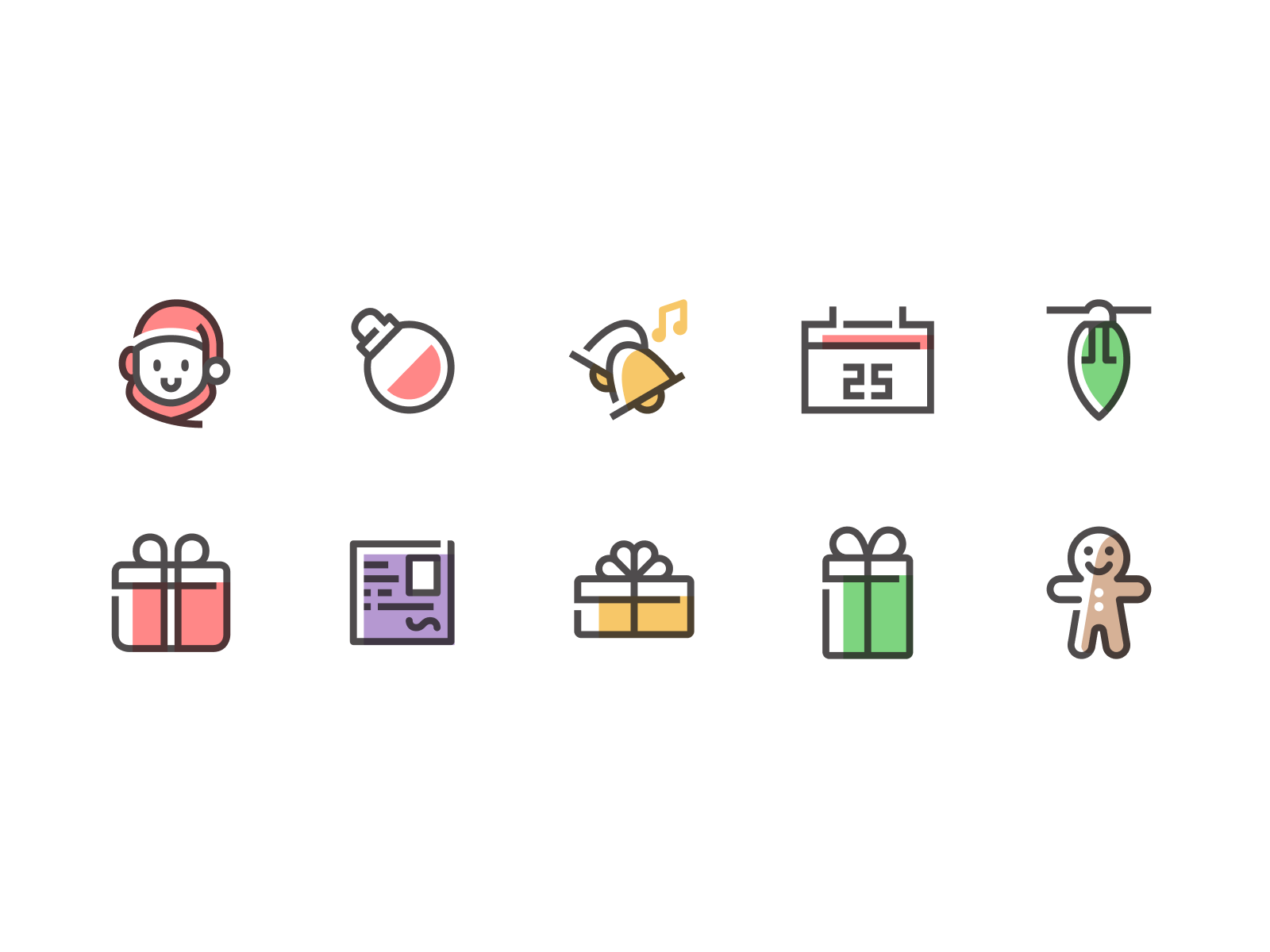 Free Christmas Vector Pack by IconShock & ByPeople on Dribbble