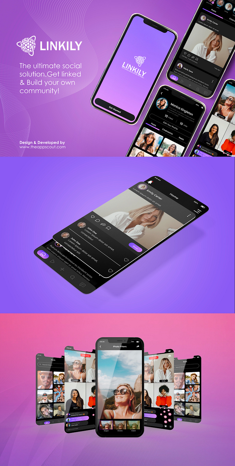 Linkily Mobile App Design by Flynn on Dribbble