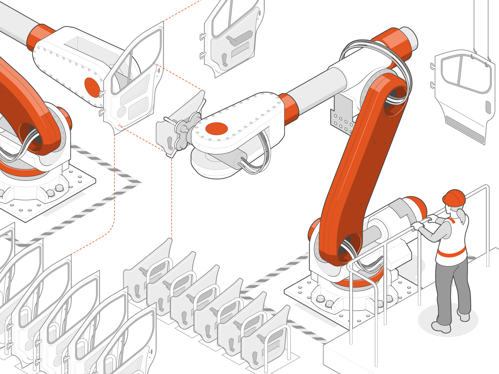Industrial Robots by GyGinfographics on Dribbble