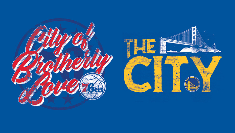 NBA SLOGANS - 76ERS/WARRIORS by TRAVROC on Dribbble