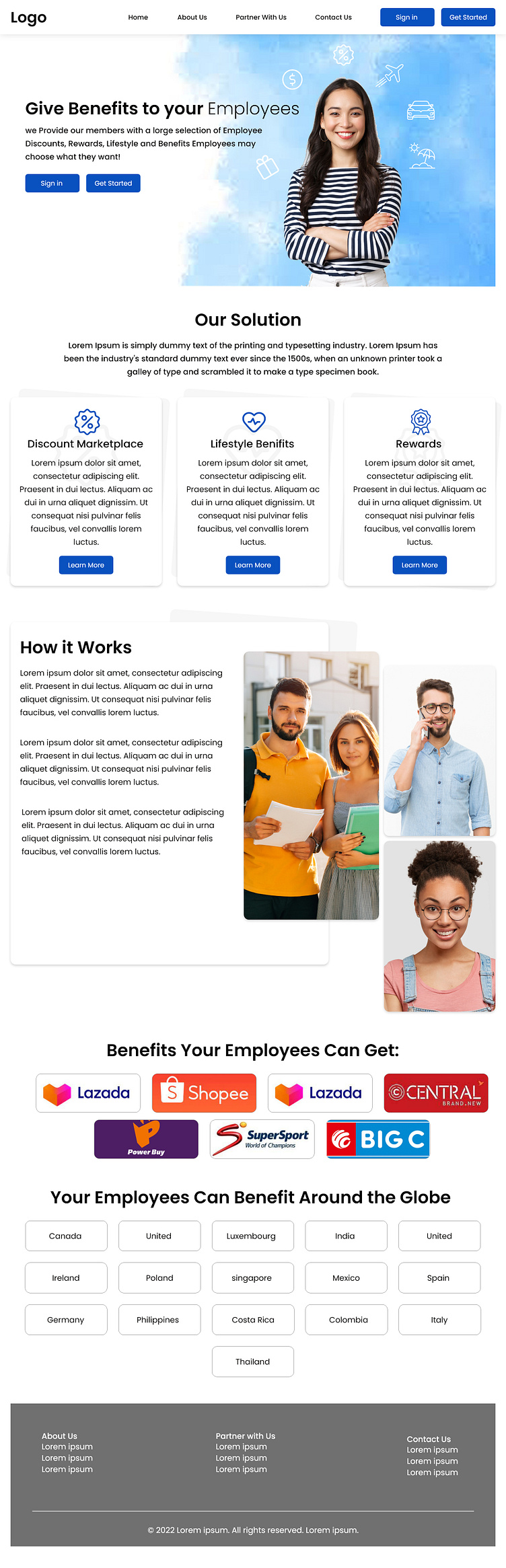 Employee Home Page by venkycreativeworks on Dribbble