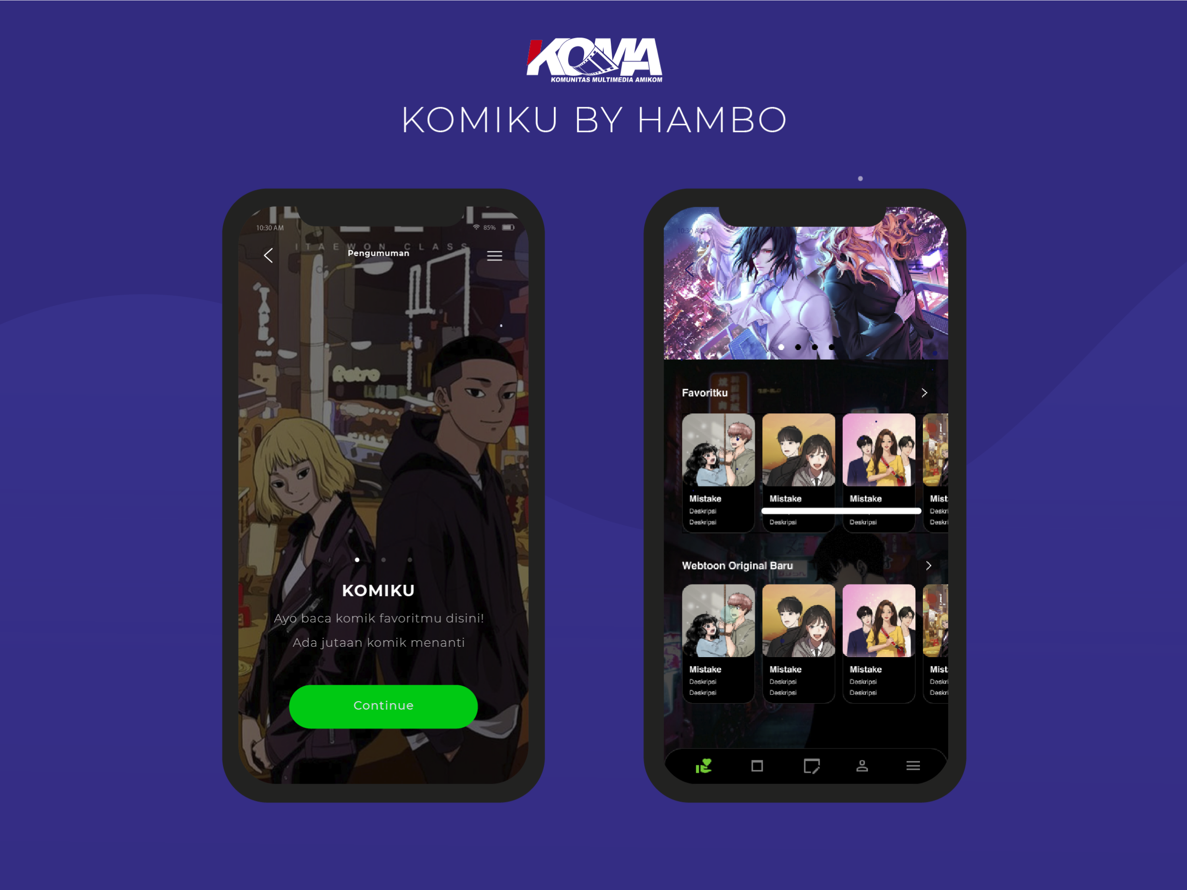 Komiku - Comic App by Komunitas Multimedia Amikom on Dribbble