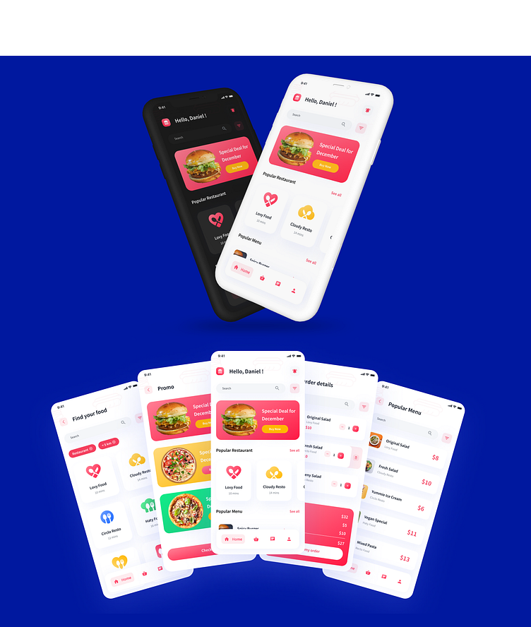 Food UX UI by Muhammad Adnan Khan on Dribbble
