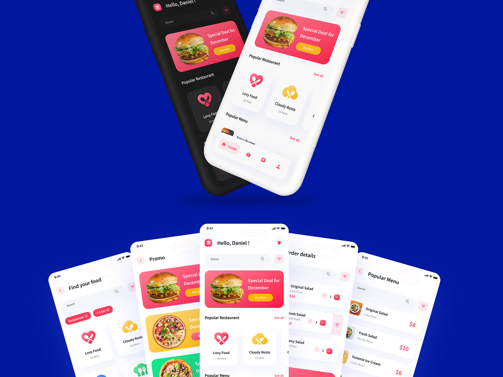 Food UX UI by Muhammad Adnan Khan on Dribbble
