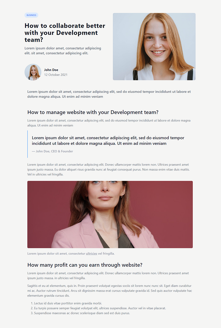 Tailwind CSS Single Page by Yujesh K C on Dribbble