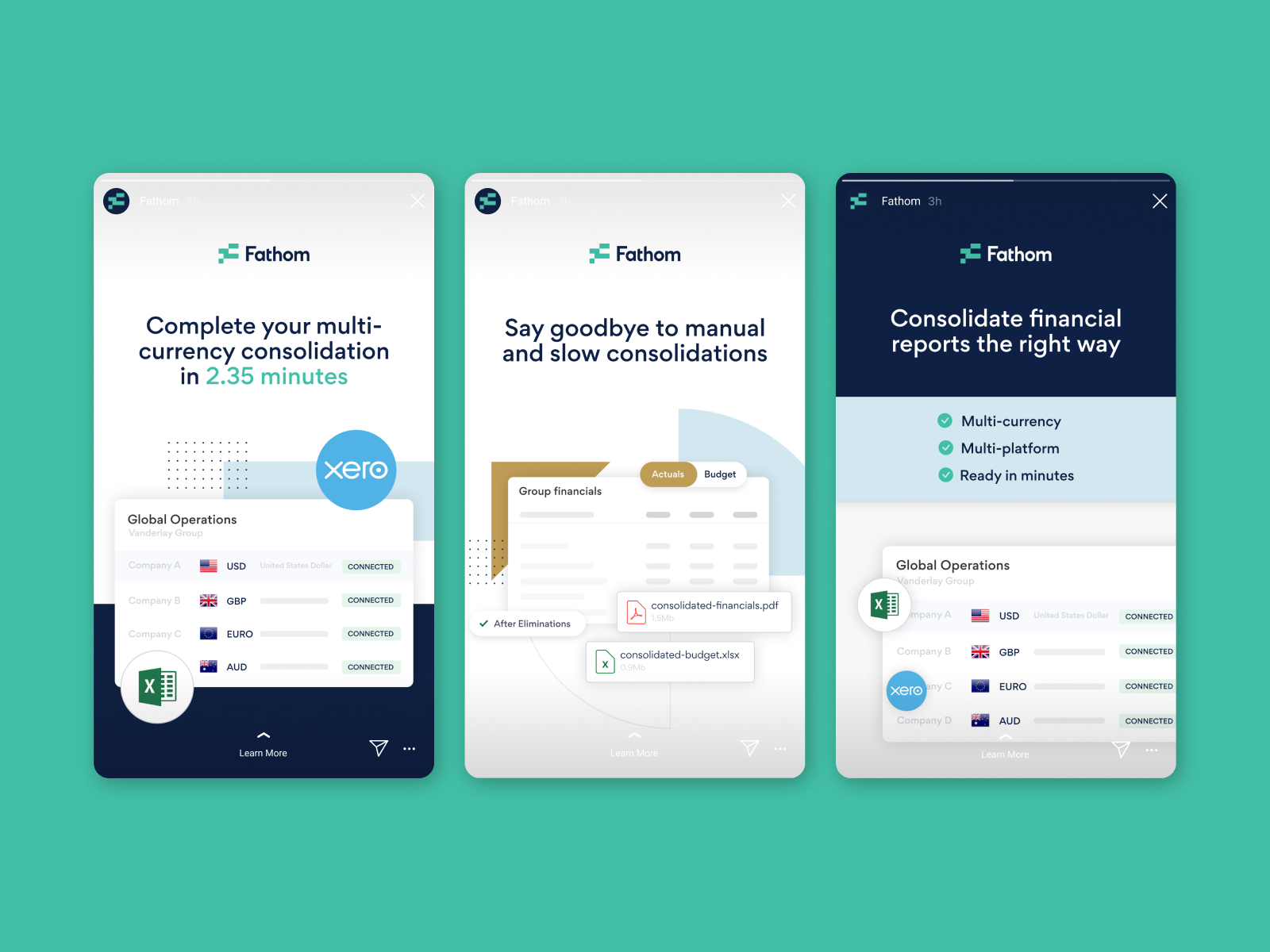 Fathom - IG Story Ads by López del Cerro for Hey Digital on Dribbble