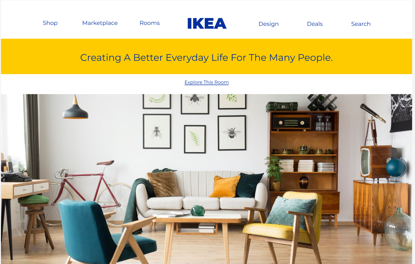 IKEA Landing Page Redesign by Rashi Bihani on Dribbble